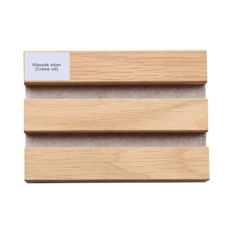 Akupanel Klassiek Eiken / Creme Vilt - Akoestisch wandpaneel